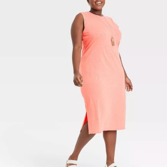 Universal Thread | Dresses | Womens Plus Size Sleeveless Coral Dress ...